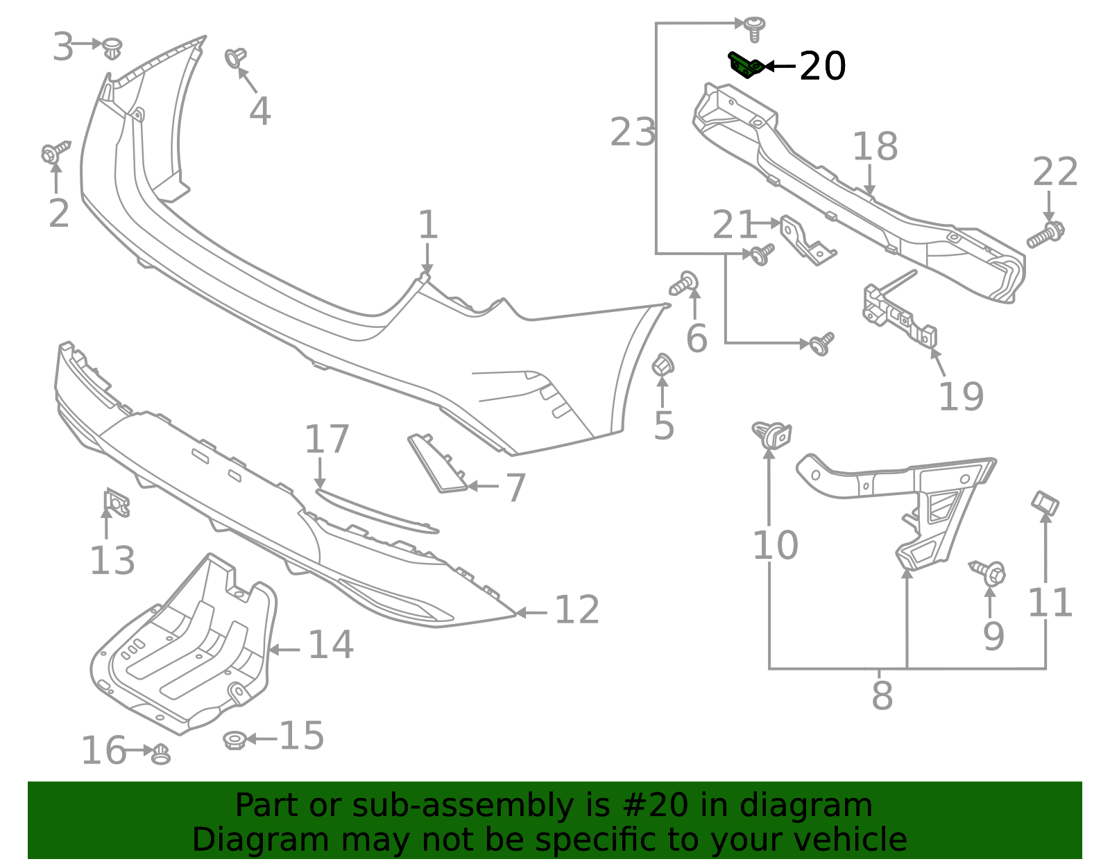86633-L3000 - Impact Bar Upper Bracket 2021-2024 Kia K5 | Kia.Parts Store