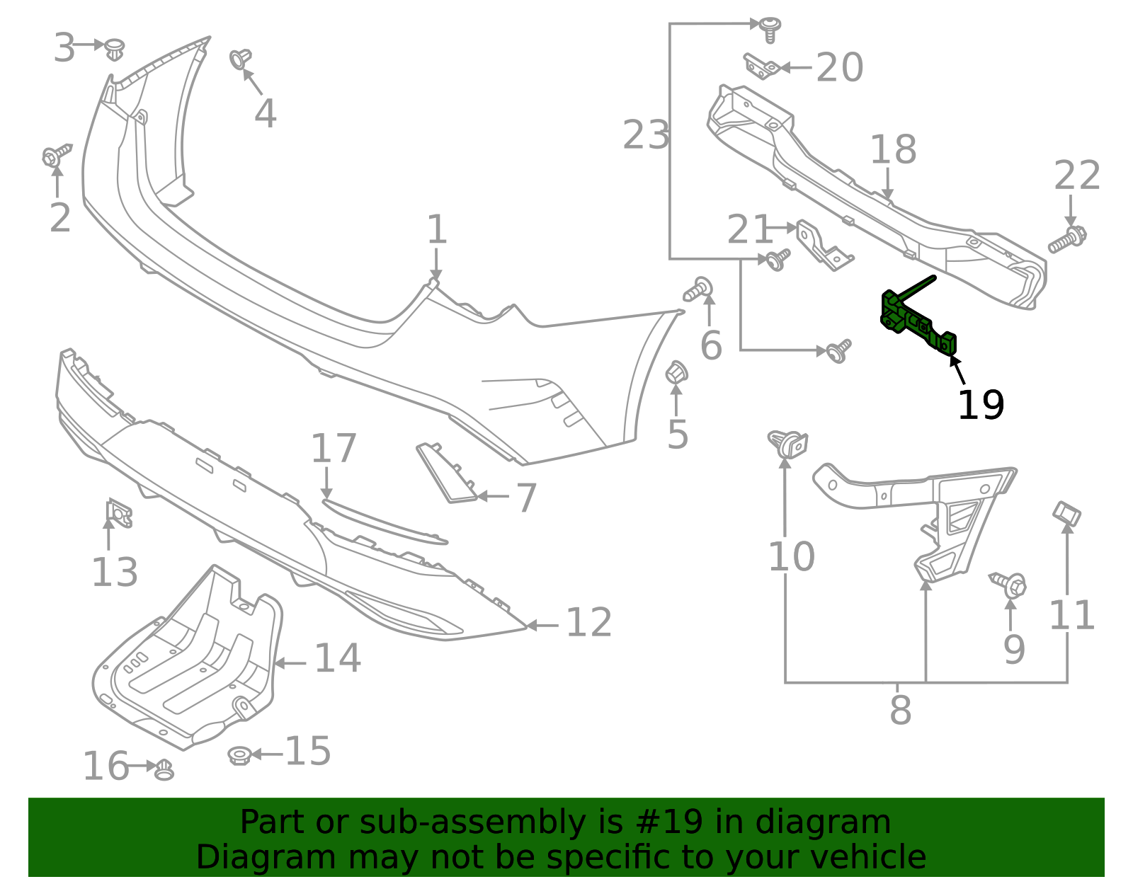 86641-L3000 - Impact Bar Stay 2021-2024 Kia K5 | Kia.Parts Store