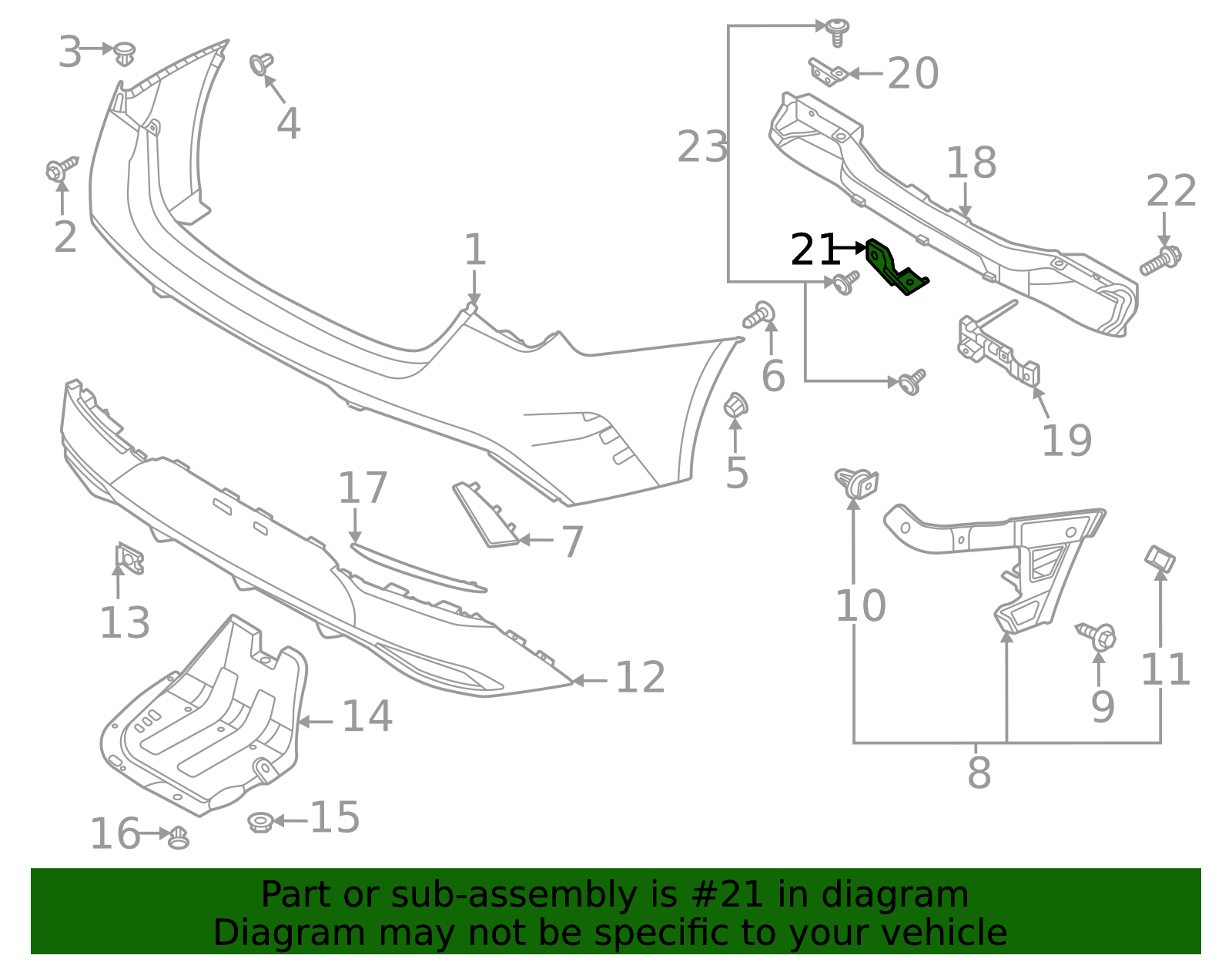 86636-L3000 - Impact Bar Lower Bracket 2021-2024 Kia K5 | Kia.Parts Store