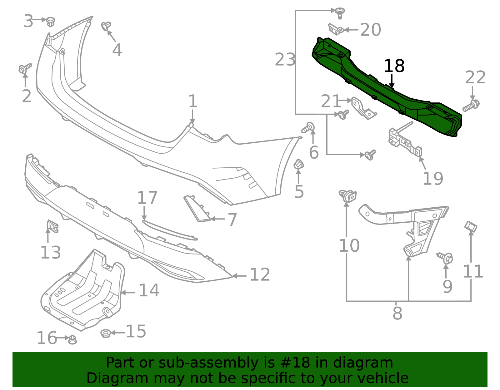 2021-2024 Kia K5 Impact Bar 86631-L3000 | TascaParts.com