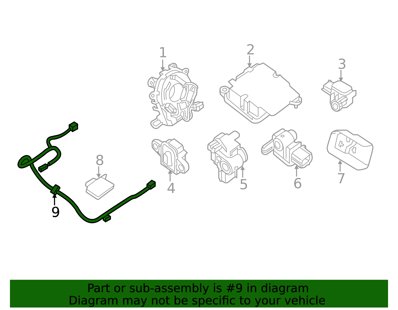 Air Bag Wiring Harness 98854-9PF0A | My Nissan Part