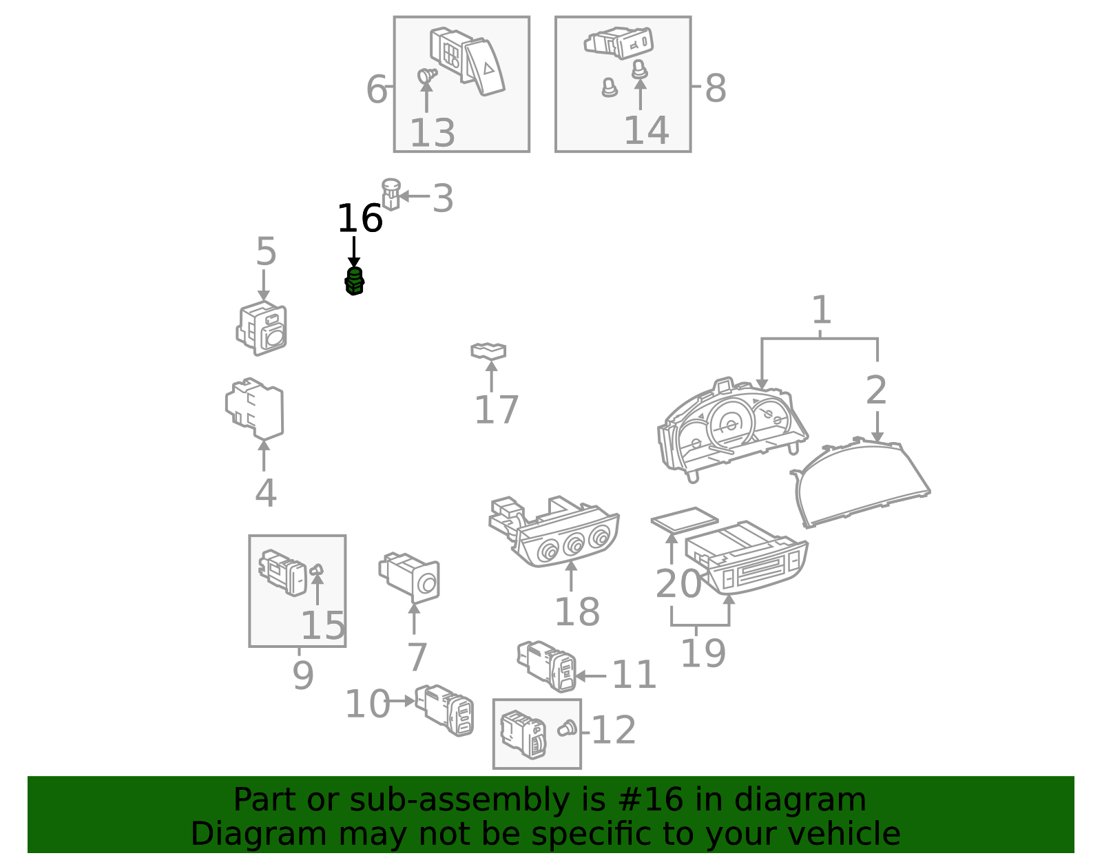 Genuine Official Toyota Sunload Sensor part# 88625-33150 for 1999-2008 ...