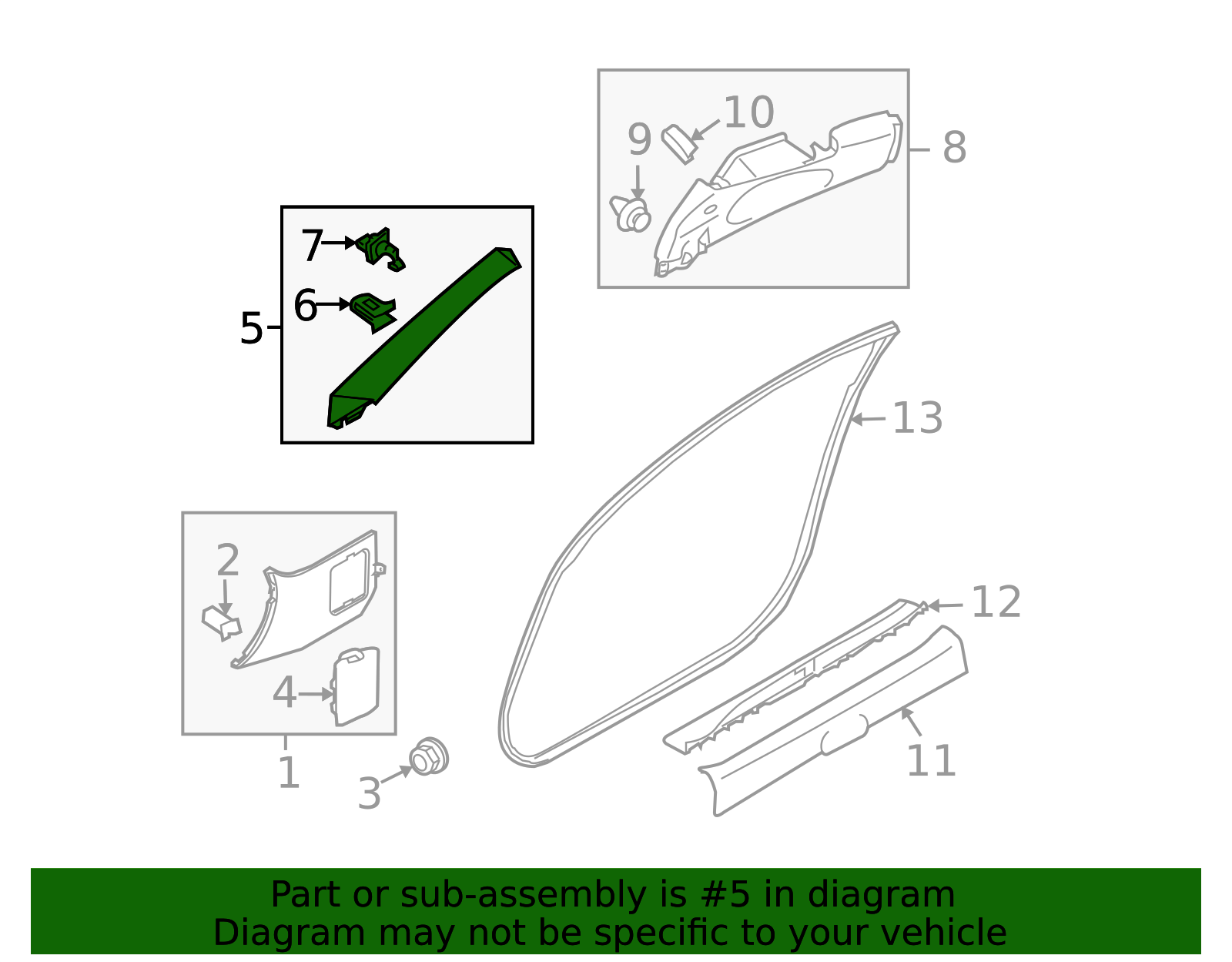 76912-6GG1A - Windshield Pillar Trim Official Nissan Parts Store