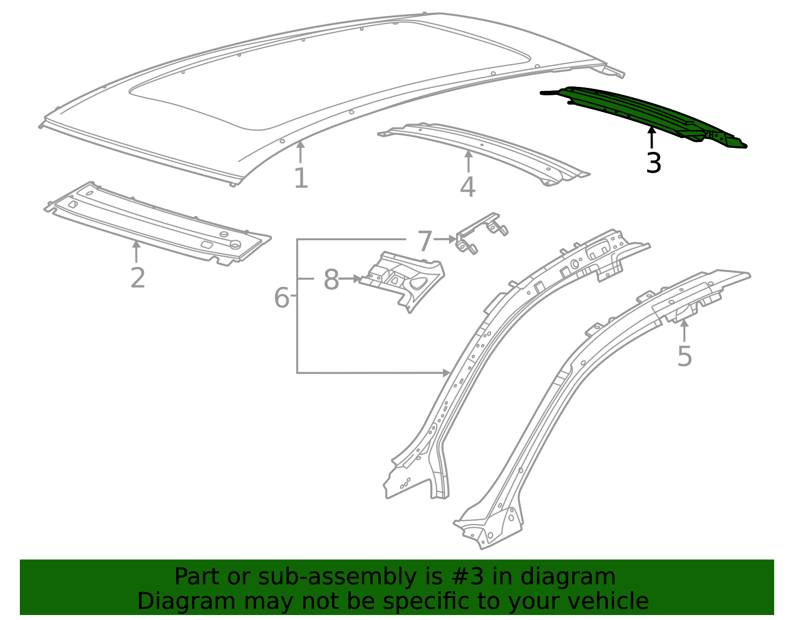 95C-817-961-Y-GRV - High-Quality Roof Header Panel for 2024-2025 ...