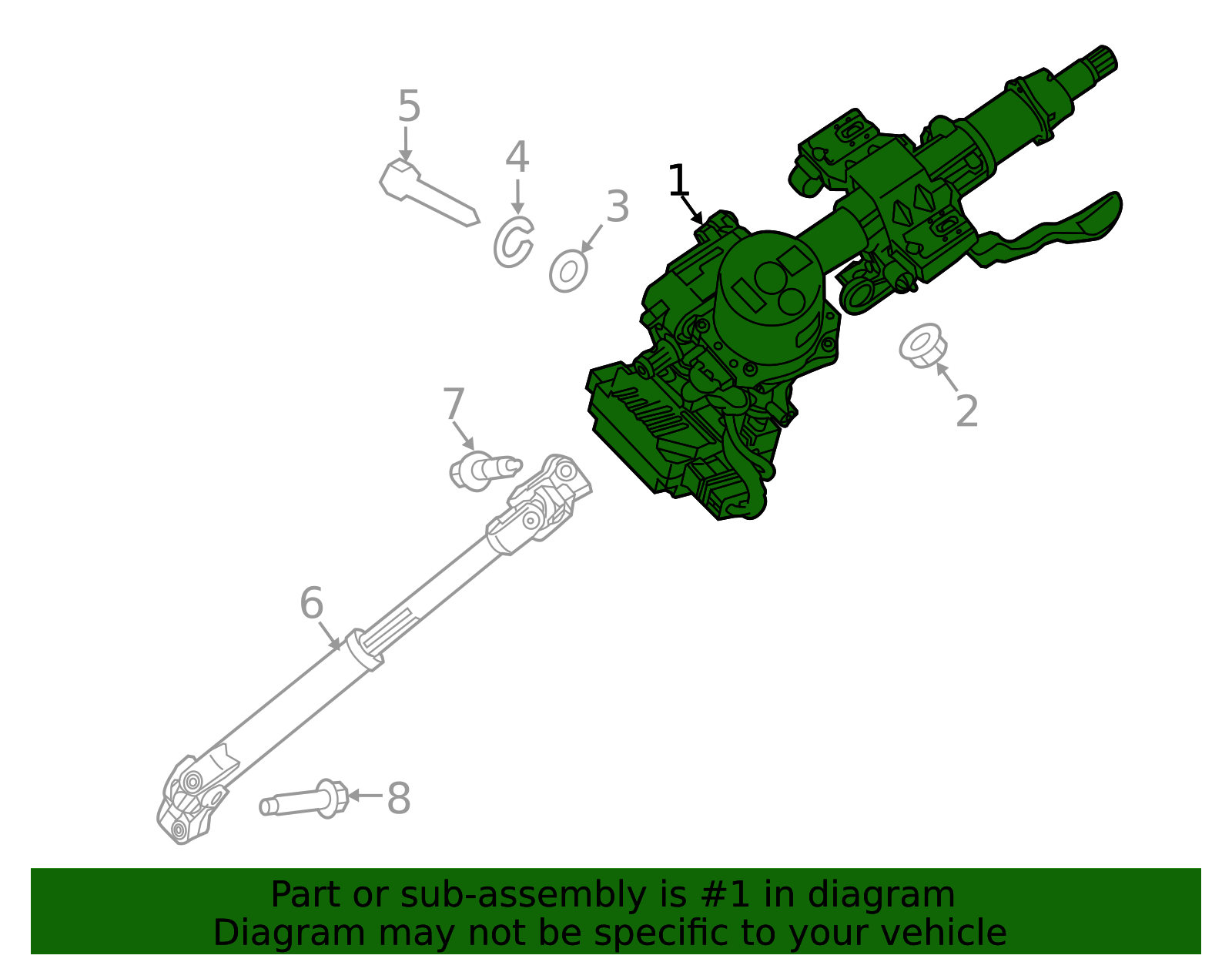 2016-2018 Kia Sorento Column Assembly 56310-C5000 | Kia Automotive Parts