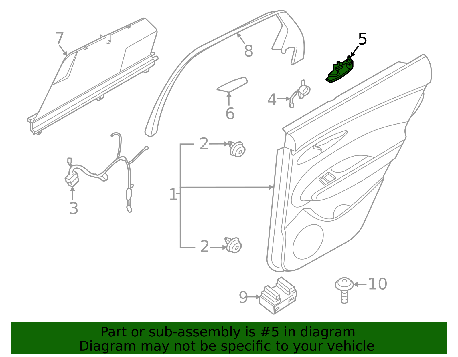 2022-2025 Genesis Handle, Inside 83620-AR000-VCA | QuirkParts