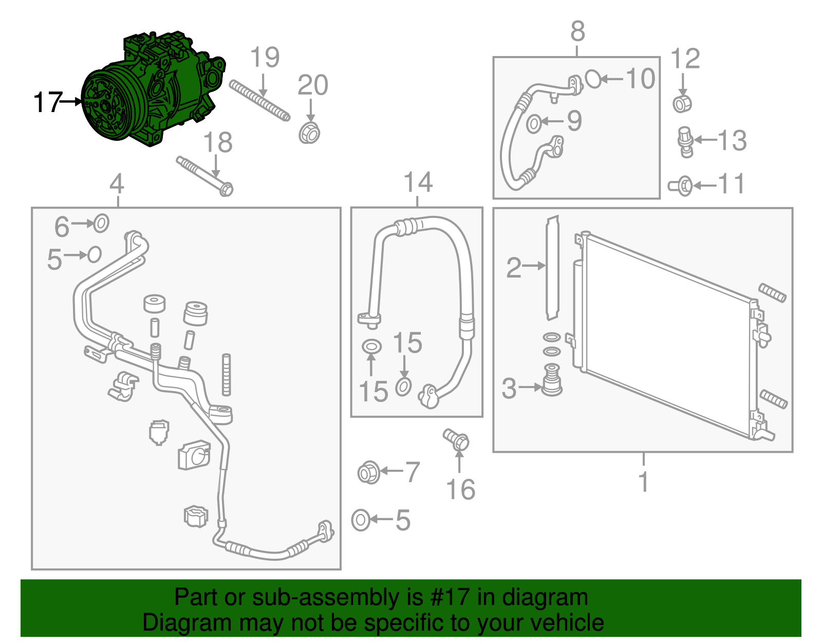 2016-2022 Chevrolet Spark Air Conditioning Compressor Kit with Seals 42483362 | Capital Chevy Parts