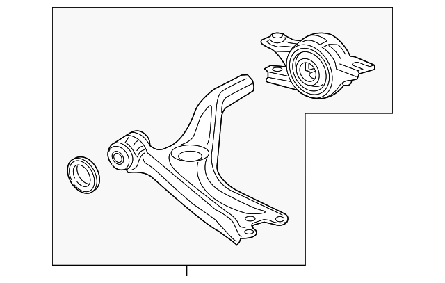 51360-TBA-A01 - Lower Control Arm 2016-2021 Honda Civic | Honda Parts ...