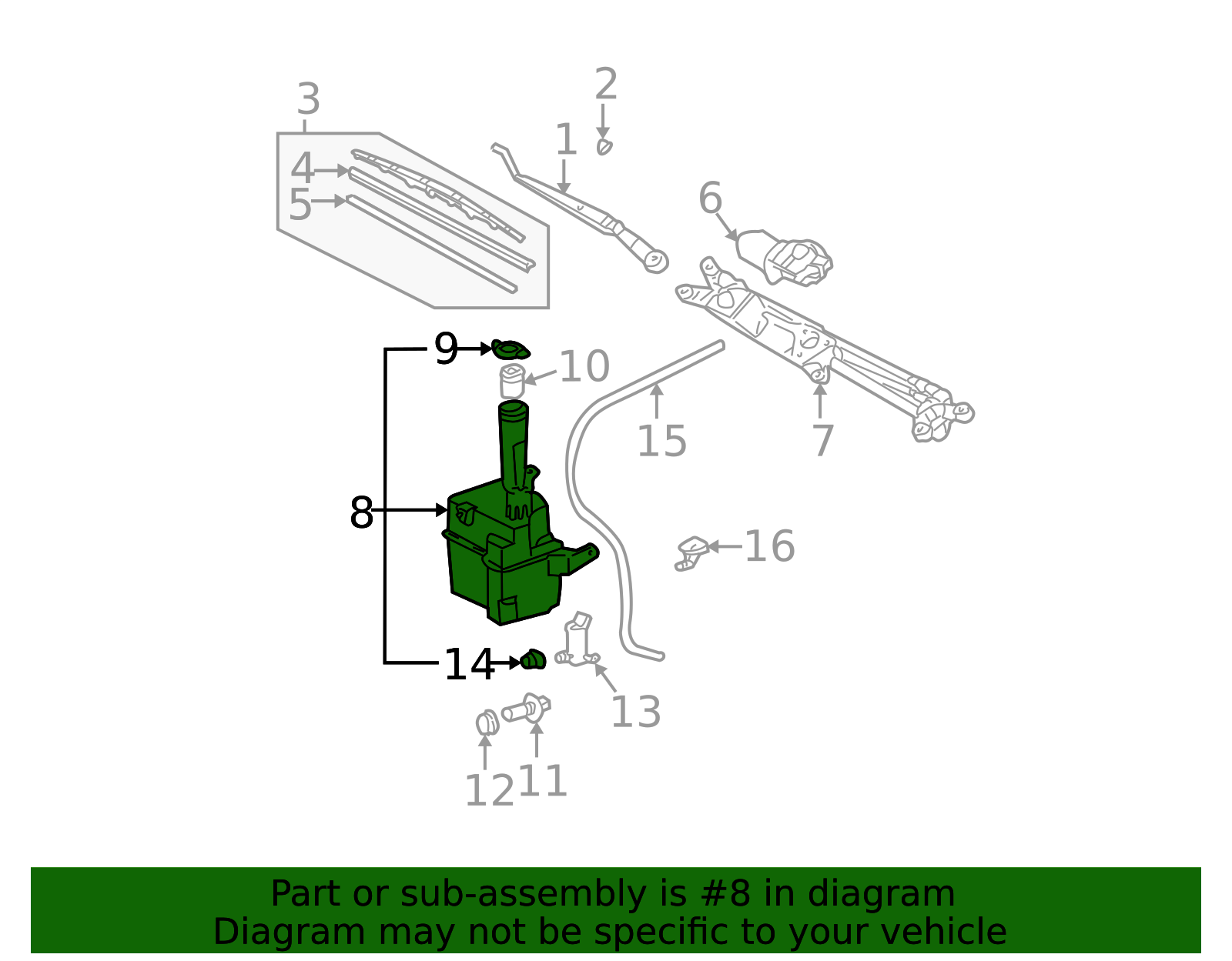 1999-2003 Toyota Solara Washer Reservoir 85315-06080 | MotorMotor