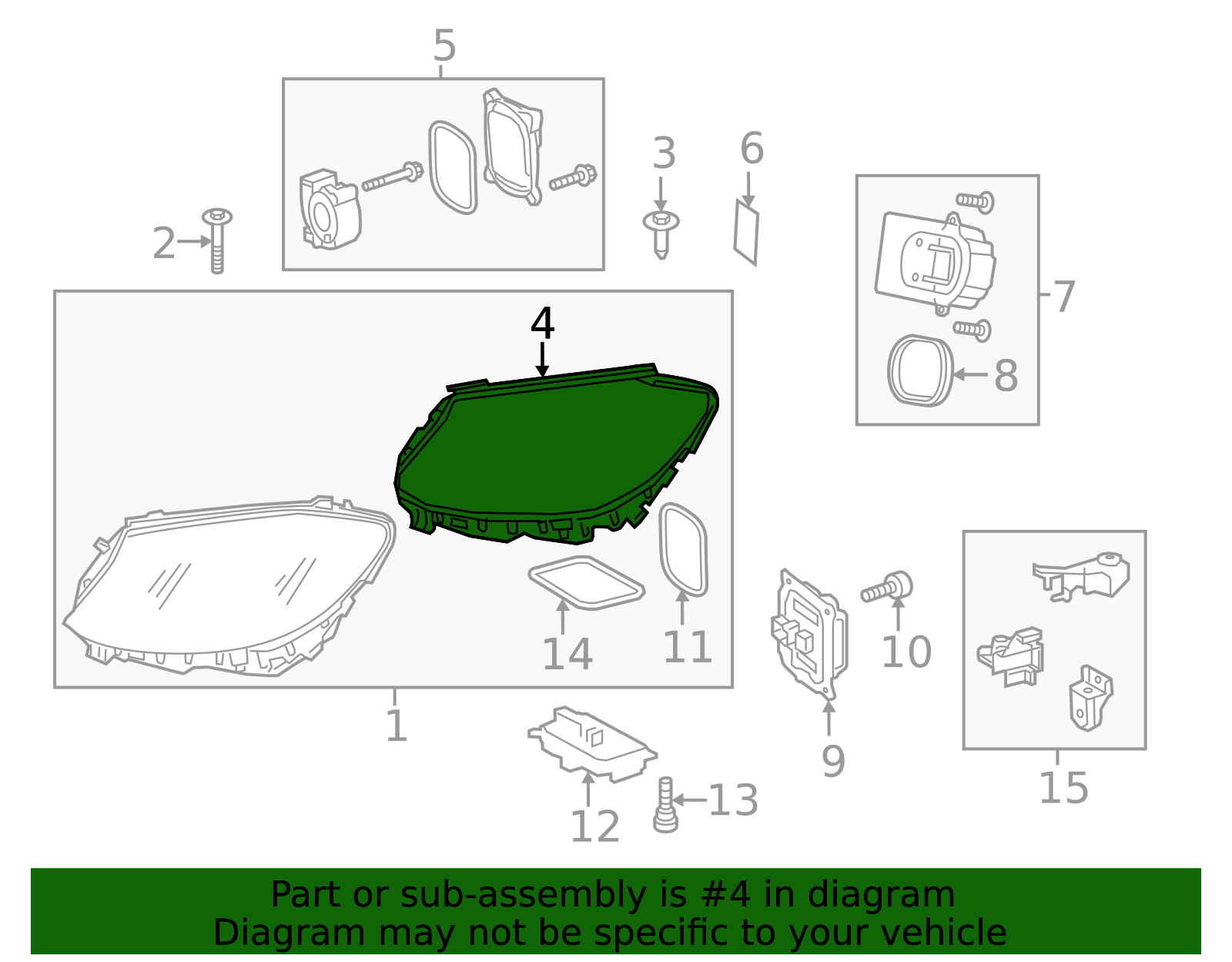 205-826-02-91 - Headlamp Assembly Gasket 2015-2018 Mercedes-Benz ...