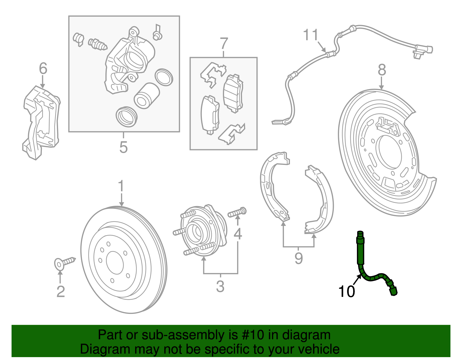 84238005 - Rear Hydraulic Brake Hose Assembly 2013-2019 Cadillac ...