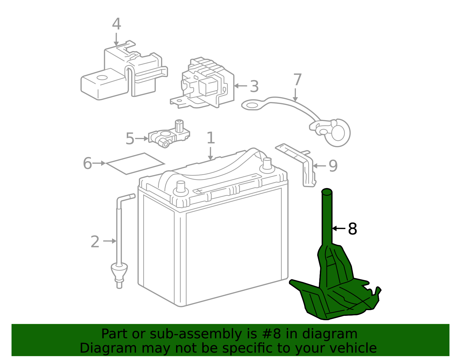 Genuine Official Toyota Battery Tray part# 74440-47010 for 2004-2009 ...