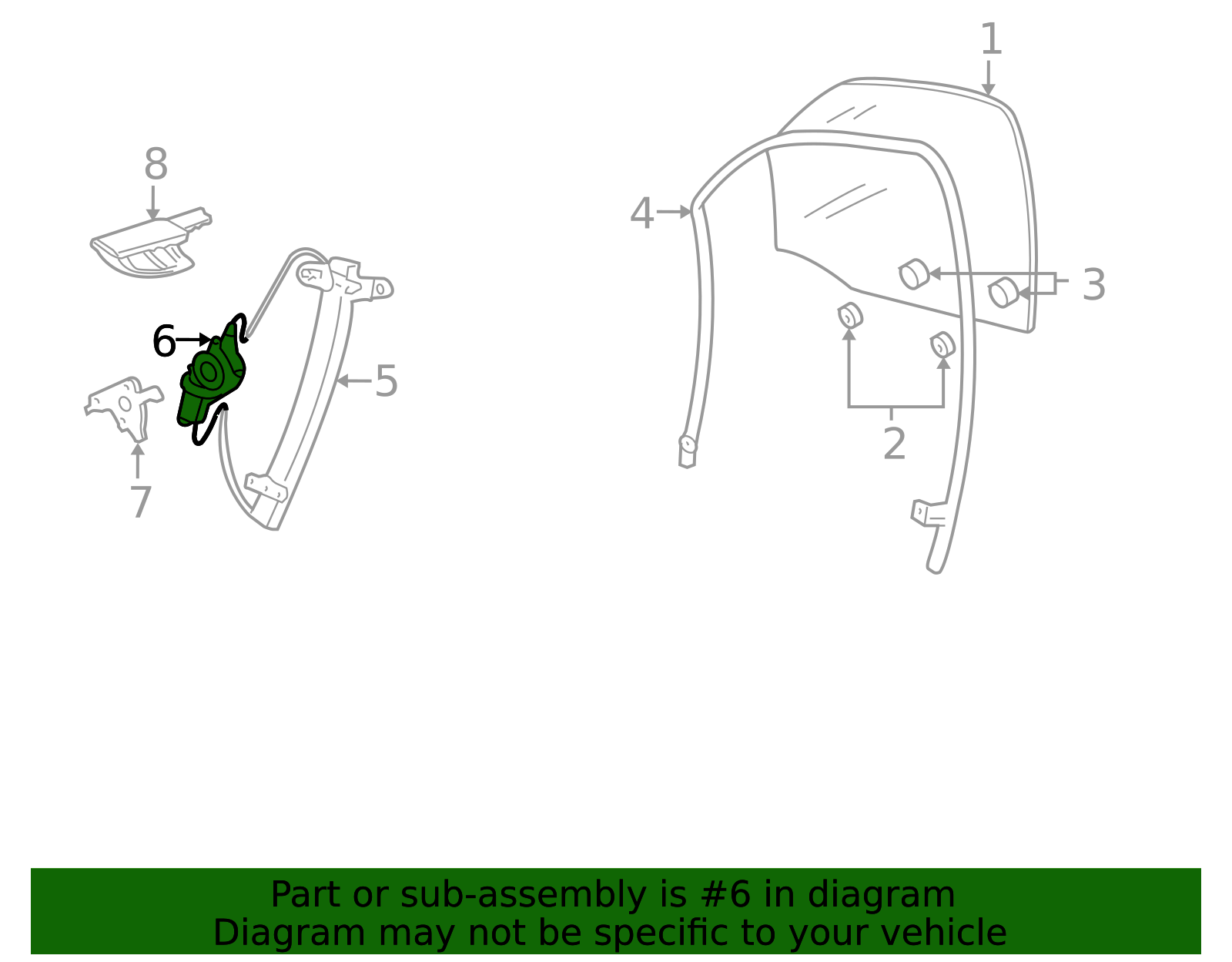 1999-2011 Ford Window Motor 1W7Z-5423394-BA | Awesome Parts Ford