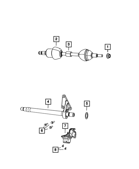 Front Axle Drive Shafts for 2019 Dodge Grand Caravan | Mopar Wholesale ...