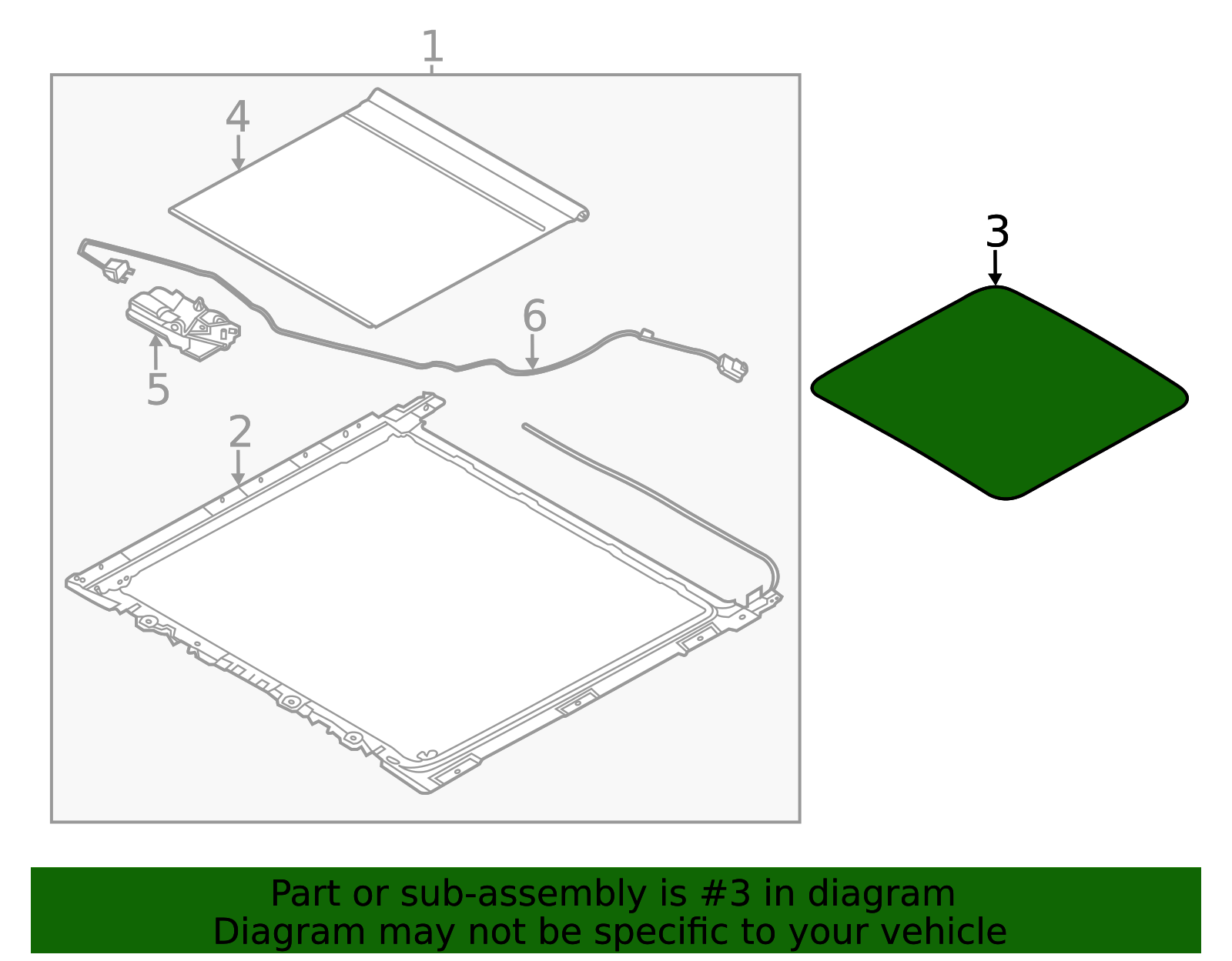 2020-2025 Hyundai Palisade Sunroof Glass 81640-S8100 | OEM Parts Online