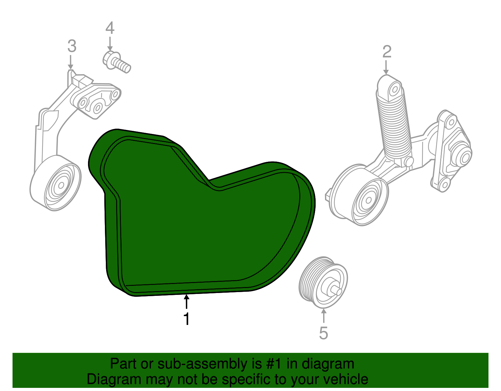 2017-2022 Kia Serpentine Belt 25212-03HA0 | QuirkParts