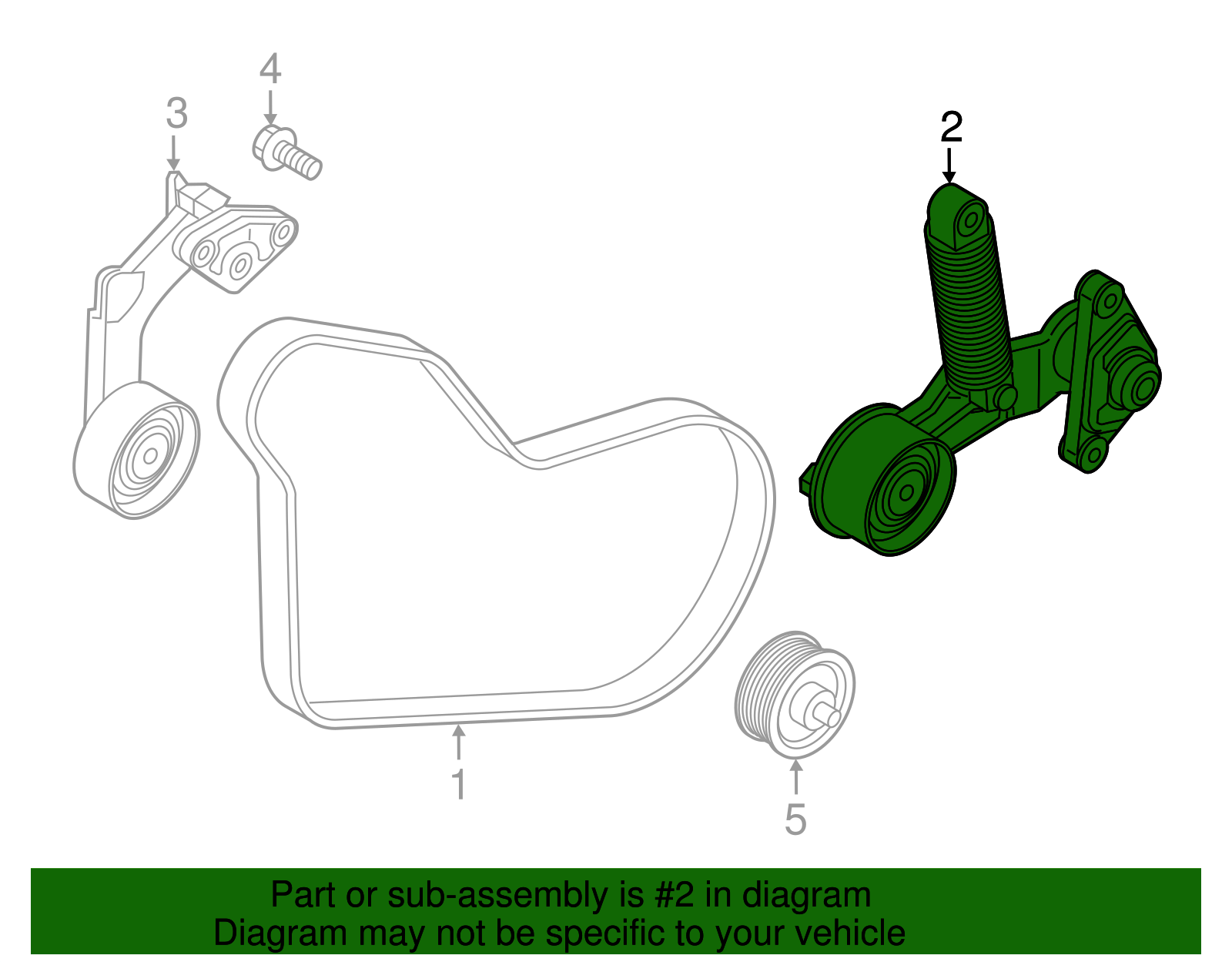 25283-03HA2 - Belt Tensioner 2017-2022 Kia | Kia.Parts Store