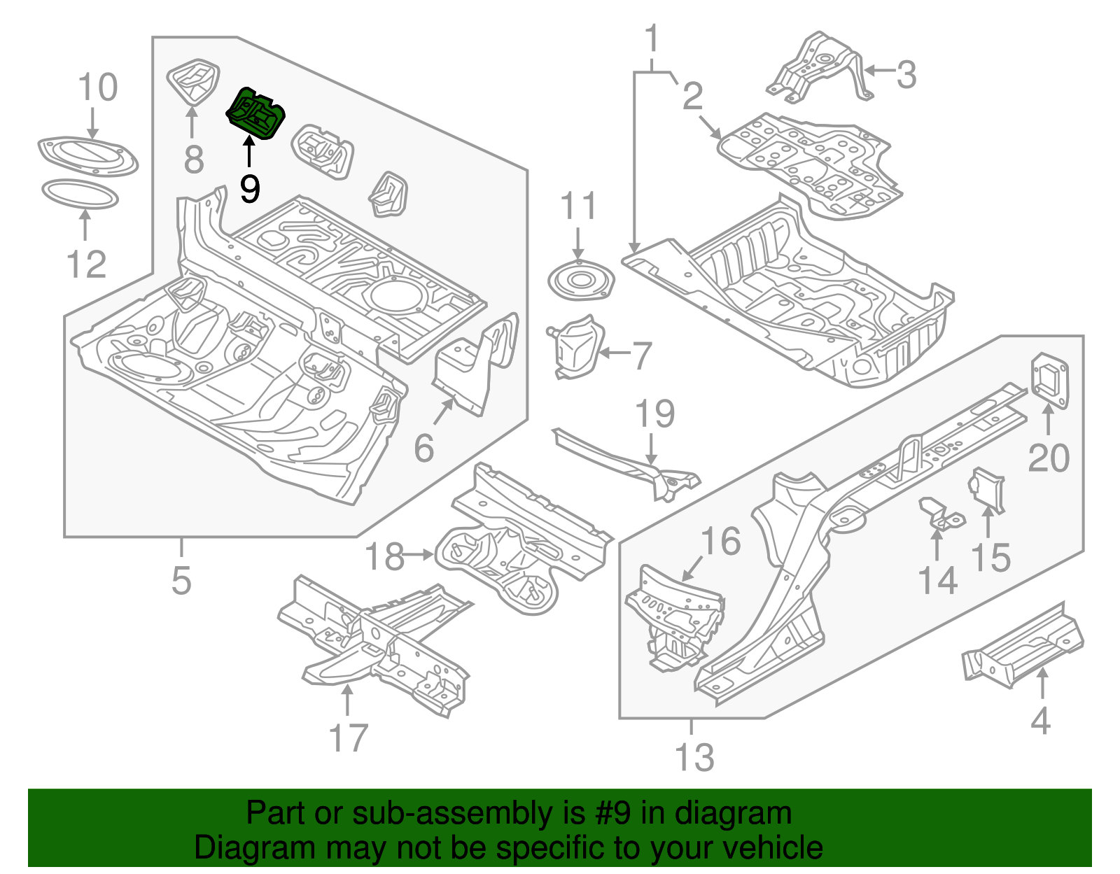 4G0-802-695 - Seat Bracket 2012-2018 Audi | Audi OEM Parts