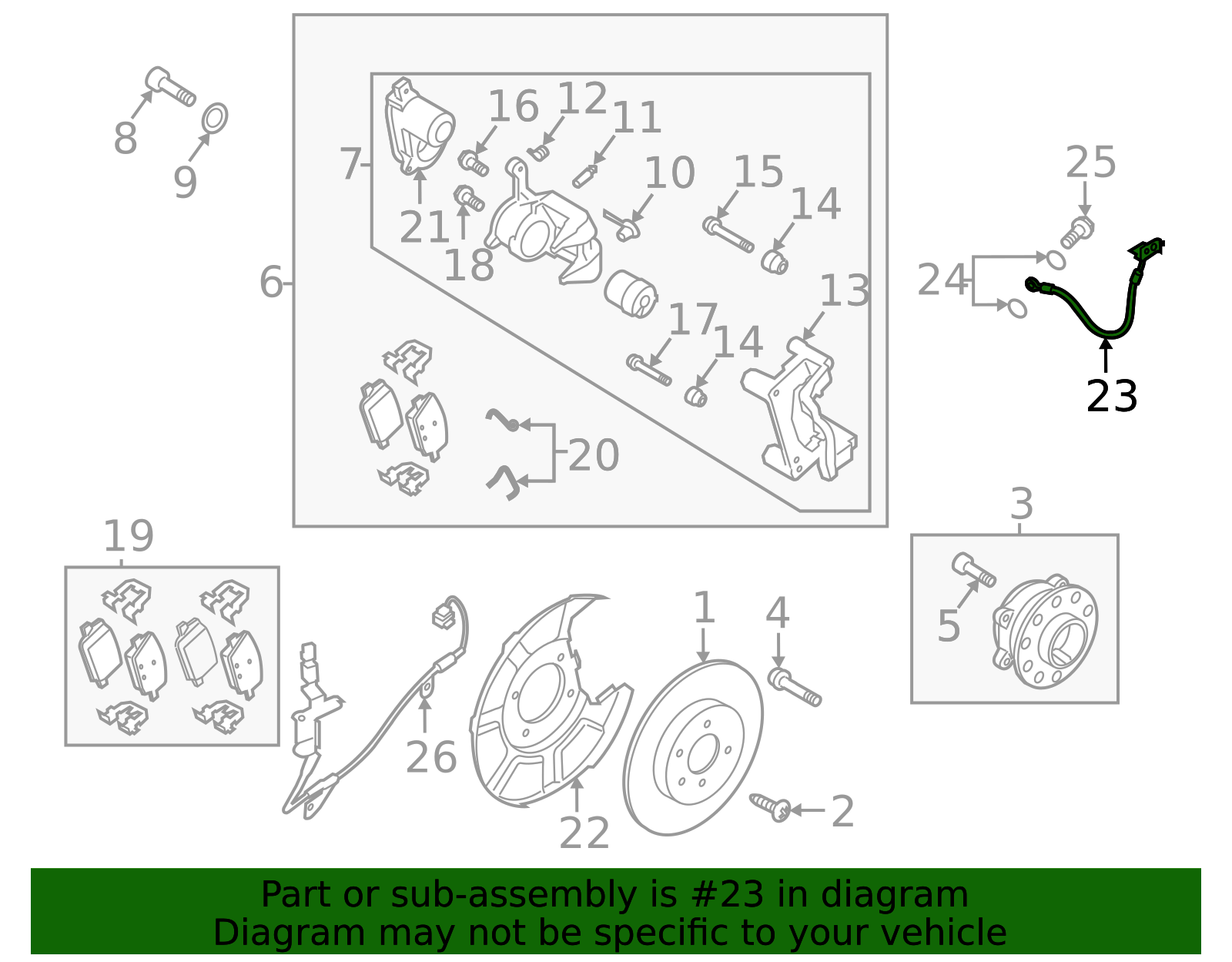 2020-2025 Hyundai Palisade Brake Hydraulic Hose 58737-S8000 | OEM Parts ...