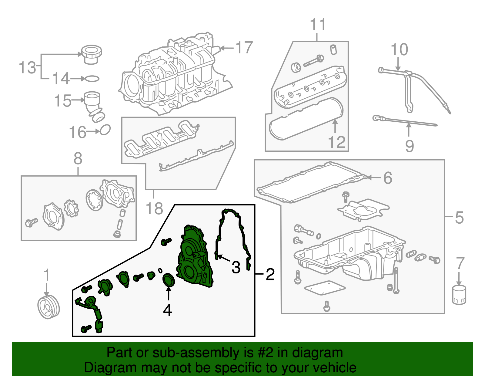 2007-2020 GM L92 Front Timing Cover 12594939 | Courtesy Parts