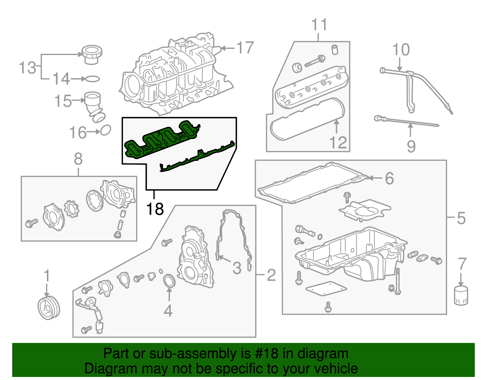 19207929 - 2007-2020 GM - Engine Intake Manifold Gasket | Partners Chevy