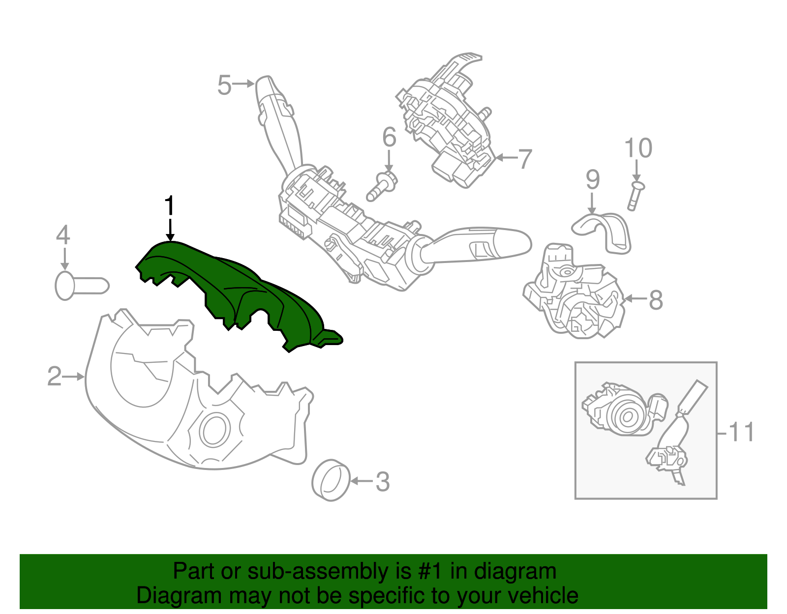 2017-2020 Hyundai Elantra Upper Column Cover 84830-F3500-TRY | OEM ...