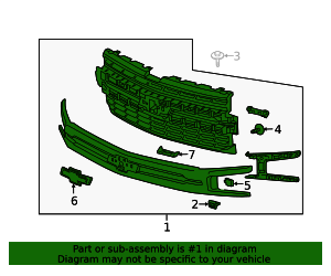 2019-2022 Chevrolet Front Grille 84401129 GM | GMPartsDirect.com