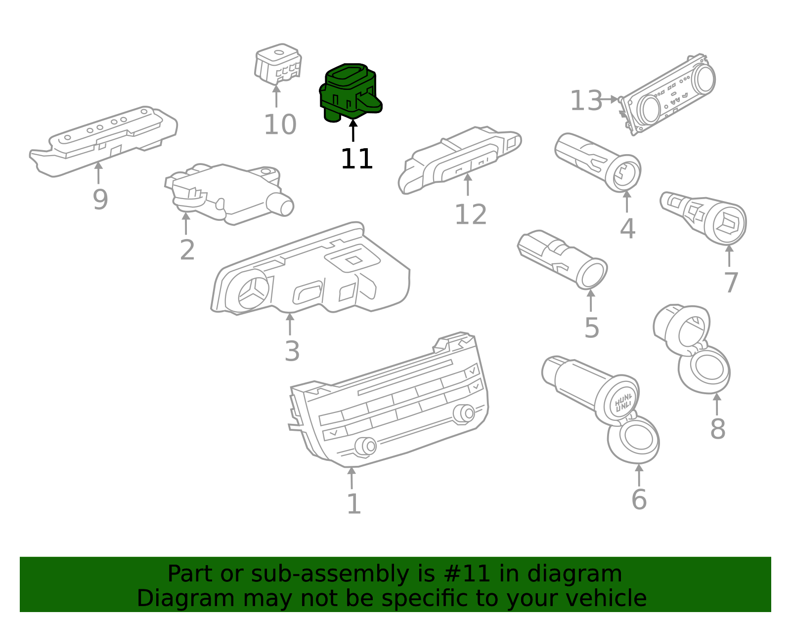 2016-2023 Jaguar Electronic Parking Brake Control Switch T2H39311 | OEM ...