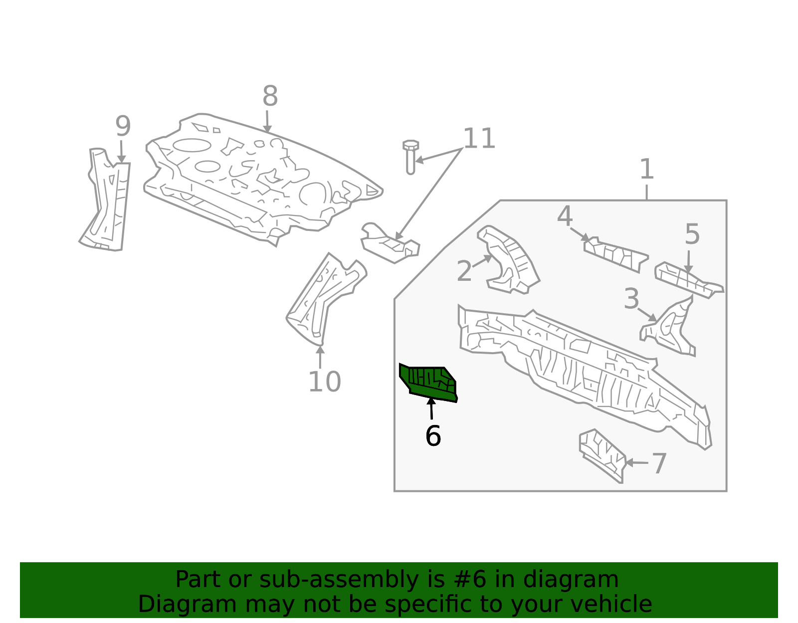 66119-SDN-A00ZZ - Lower Reinforced 2003-2007 Honda Accord | Honda Parts ...