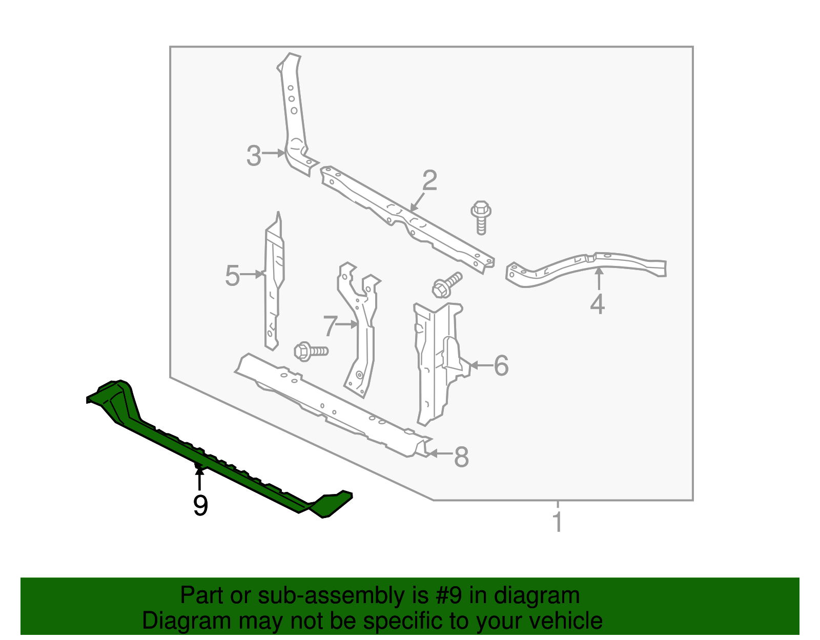 2014-2018 Subaru Forester Lower Frame 51231SG0009P | Subaru Parts Guys
