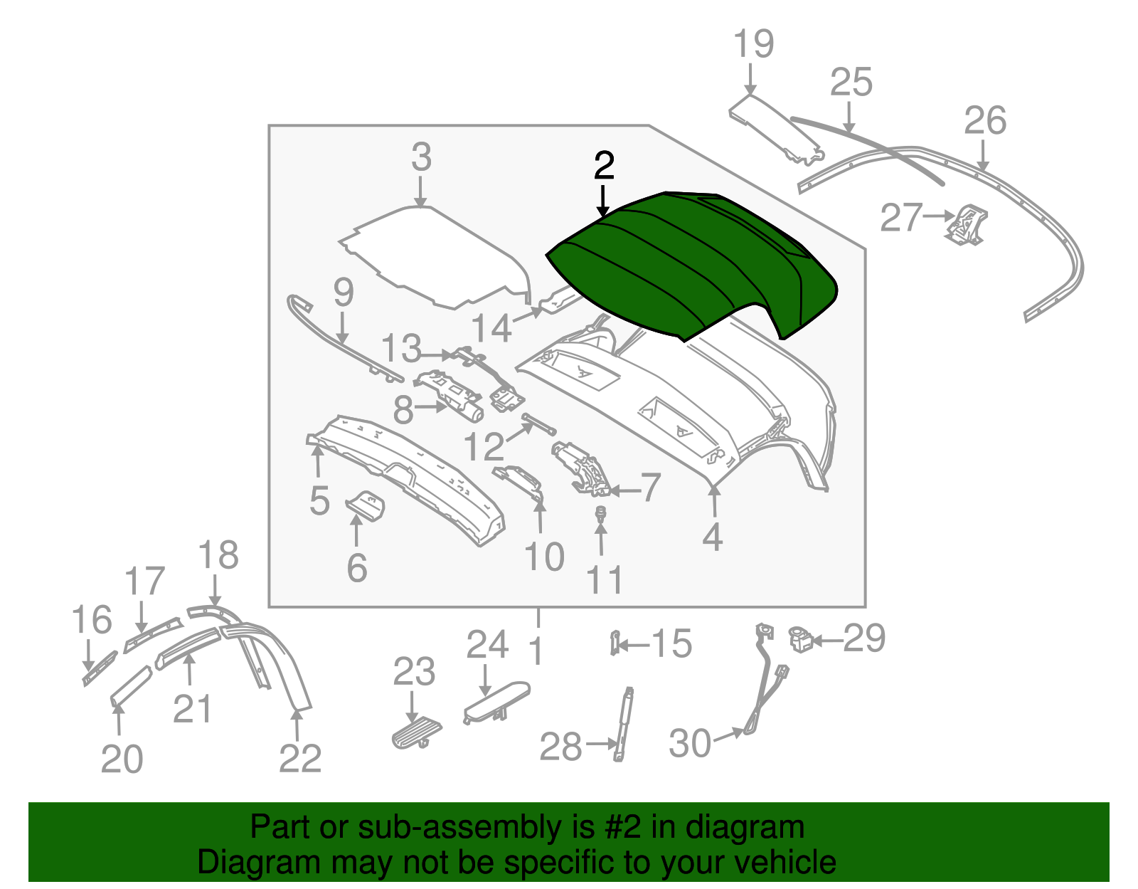54-34-7-056-277 - Top Cover - 2003-2008 BMW Z4 | Buy BMW Parts Now