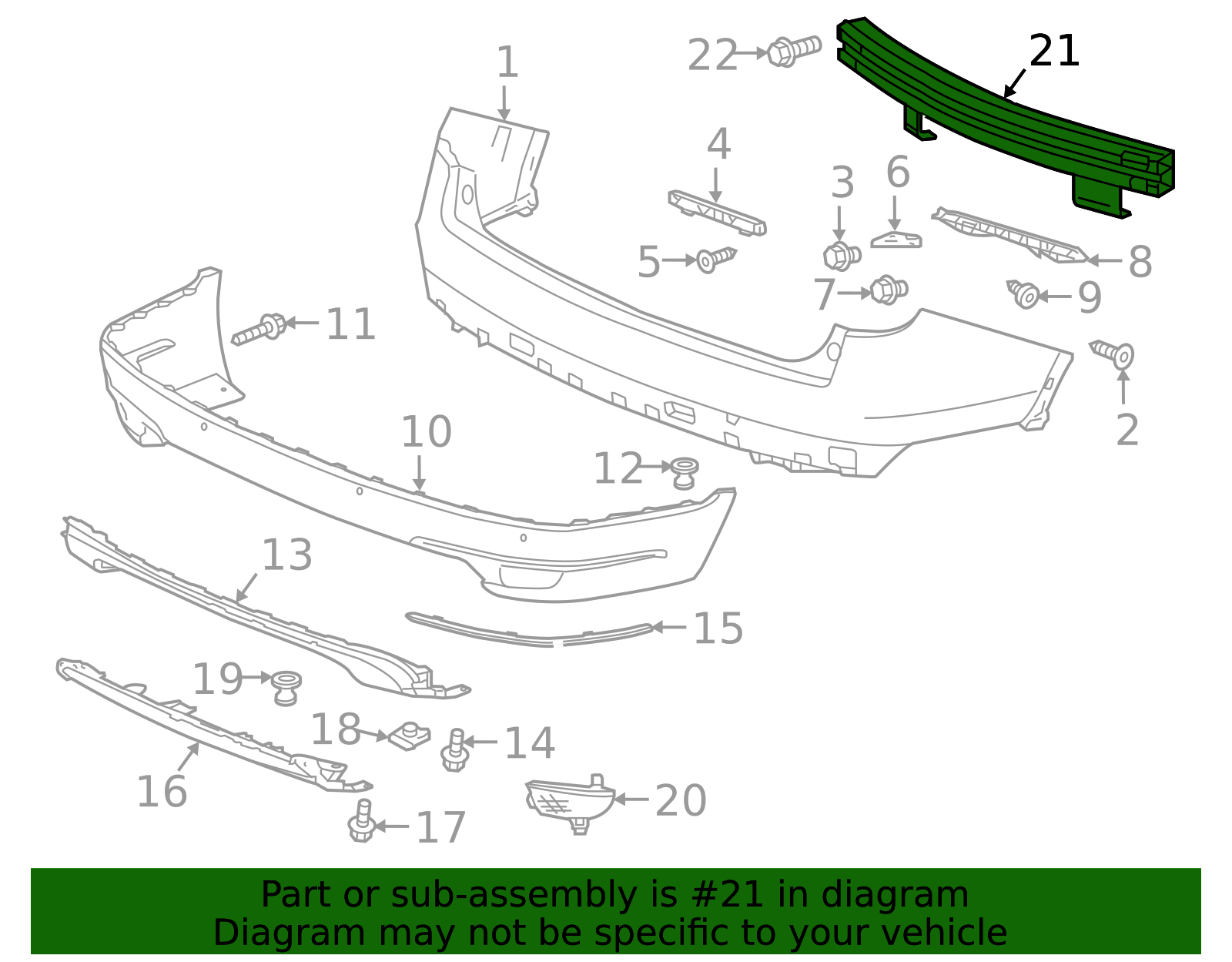 71530-TG7-A50 - Beam Rear Bumper - 2019-2021 Honda Pilot | Honda ...