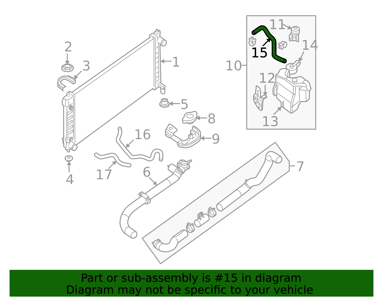 21741-JA00A - Overflow Hose - 2007-2014 Nissan | Nissan OEM Parts Direct