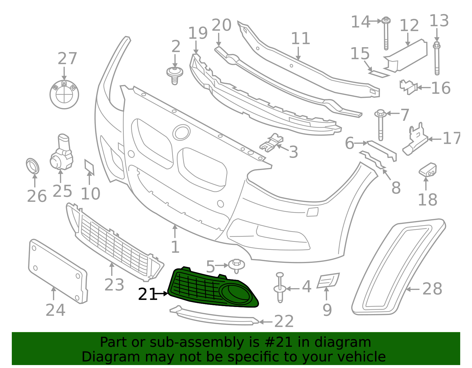 51-11-8-056-797 - Lamp Cover 2014-2021 BMW | BMWPartsDirect.com