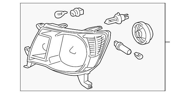 2005-2011 Toyota Tacoma Headlamp Assembly - PASSENGER SIDE 81110-04163 ...