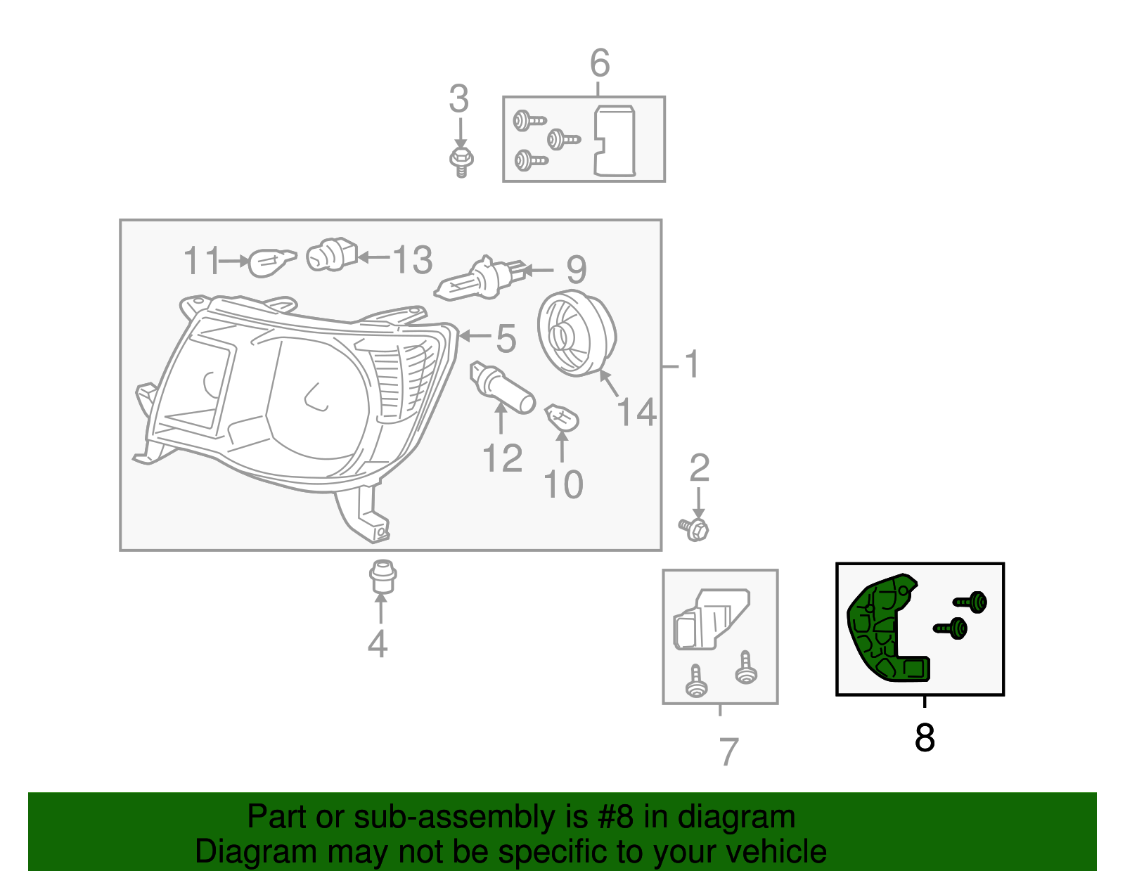 2005-2011 Toyota Tacoma Repair Bracket 81198-04010 | Toyota San Diego Parts