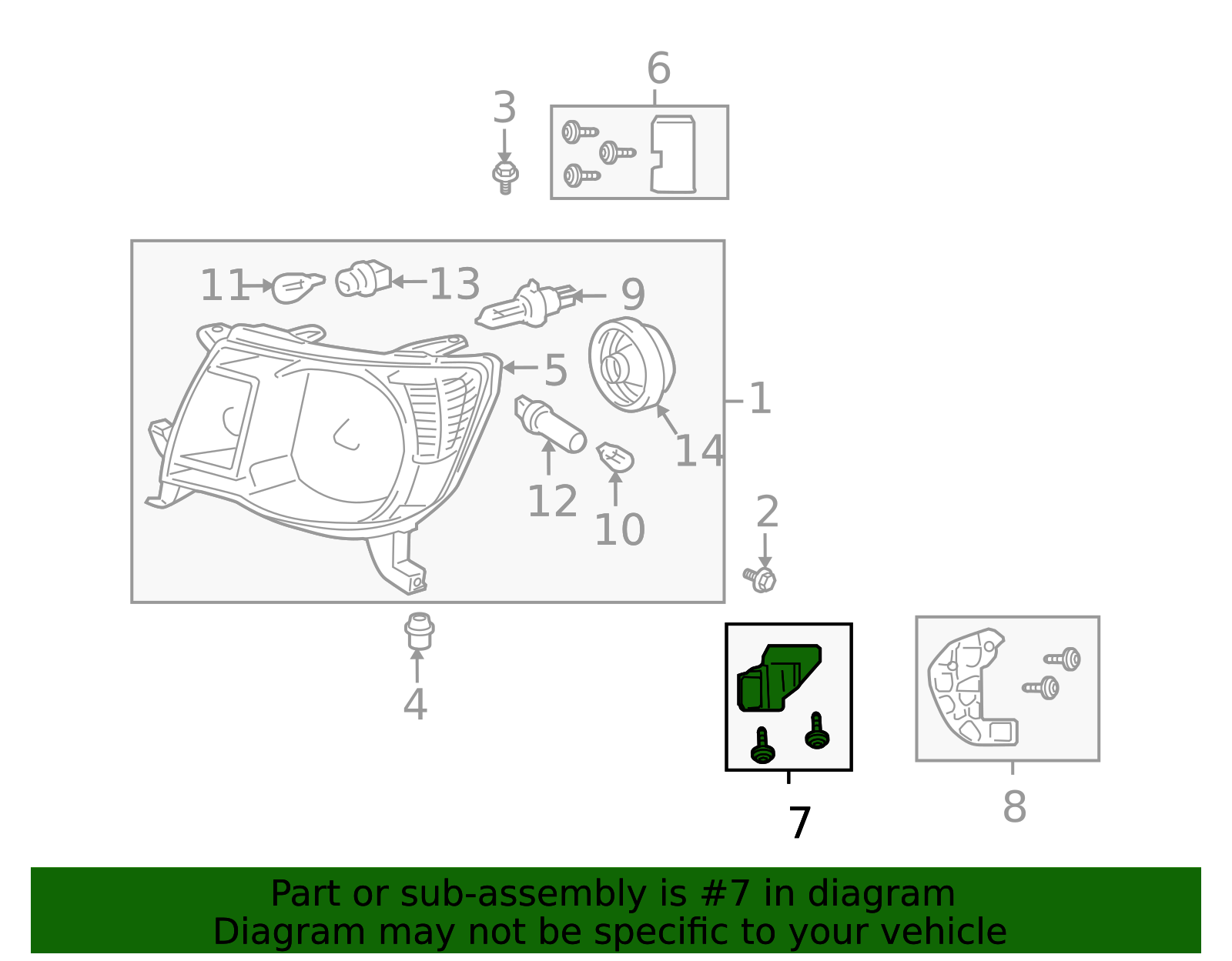 2005-2011 Toyota Tacoma Repair Bracket 81195-04010 | MotorMotor