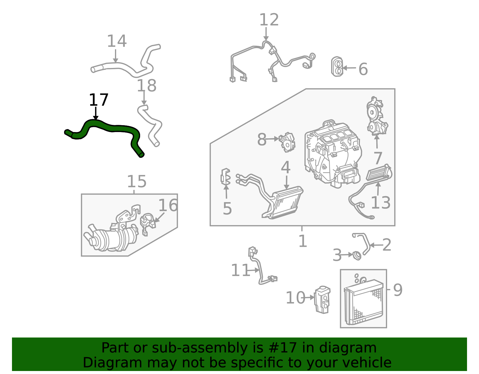2005-2012 Toyota HVAC Heater Hose 87245-07120 | MotorMotor