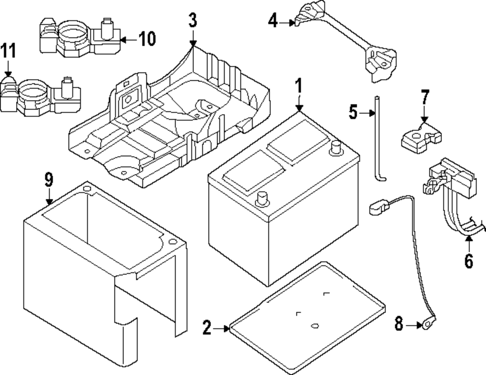 Nissan 2022-2023 Nissan Frontier Battery Terminal Cover 24345-9BU0A ...