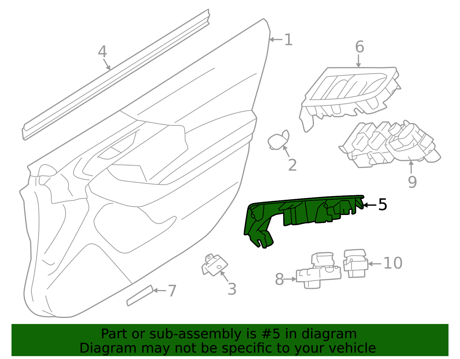 2024-2025 Subaru Switch Panel 94263FN040 | Subaru Parts Guys