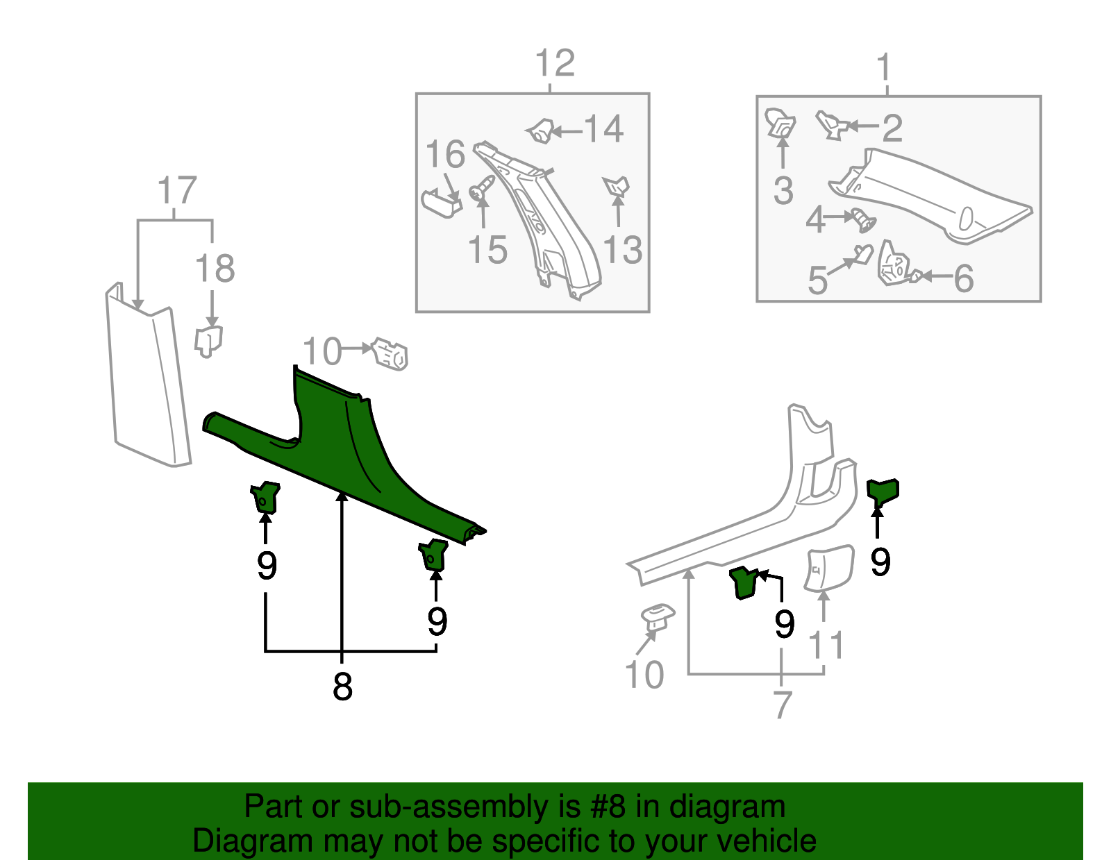 2006-2016 Chevrolet Carpet Retainer 20849143 | Shop Matick Buick GMC