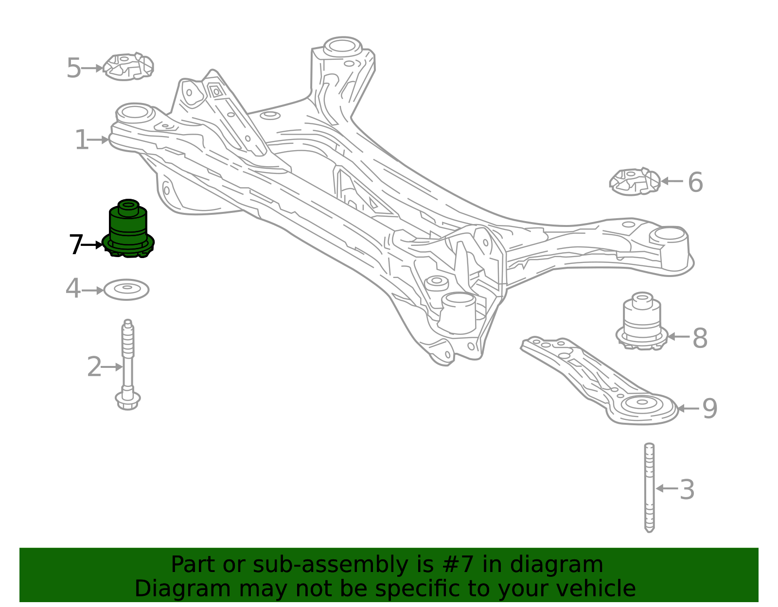 52271-06170 - High-Quality Suspension Crossmember Insulator for 2018 ...