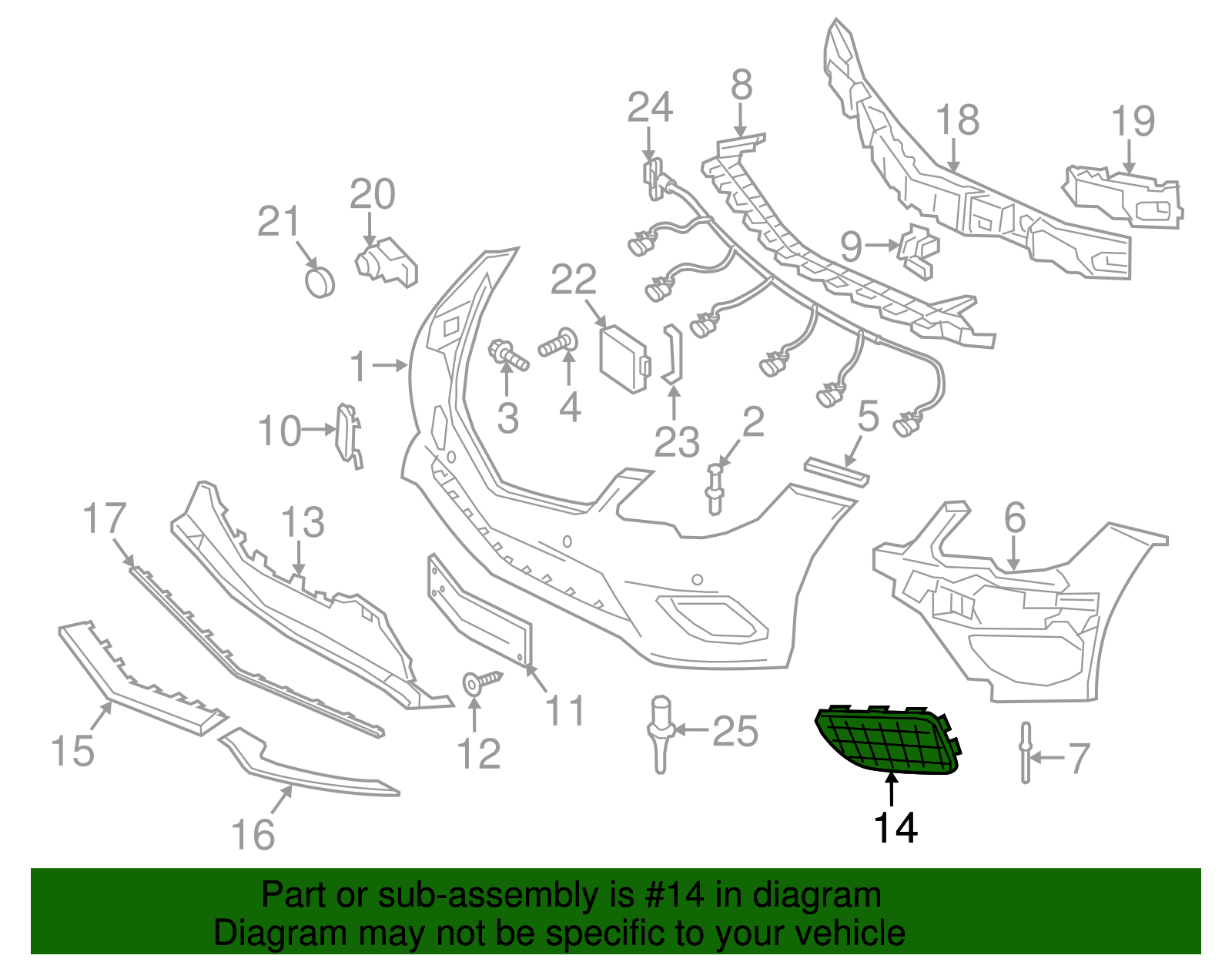 207-885-18-23 - Outer Grille 2014-2017 Mercedes-Benz | Mercedes-Benz Premier Parts