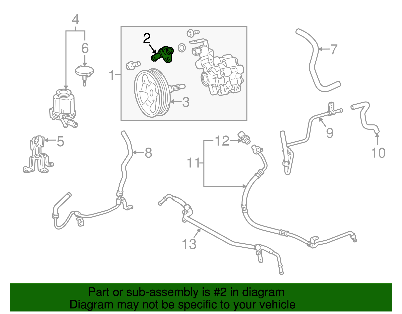 44337-35110 - Power Steering Pump Union - 2010-2020 Lexus GX460 | My L ...