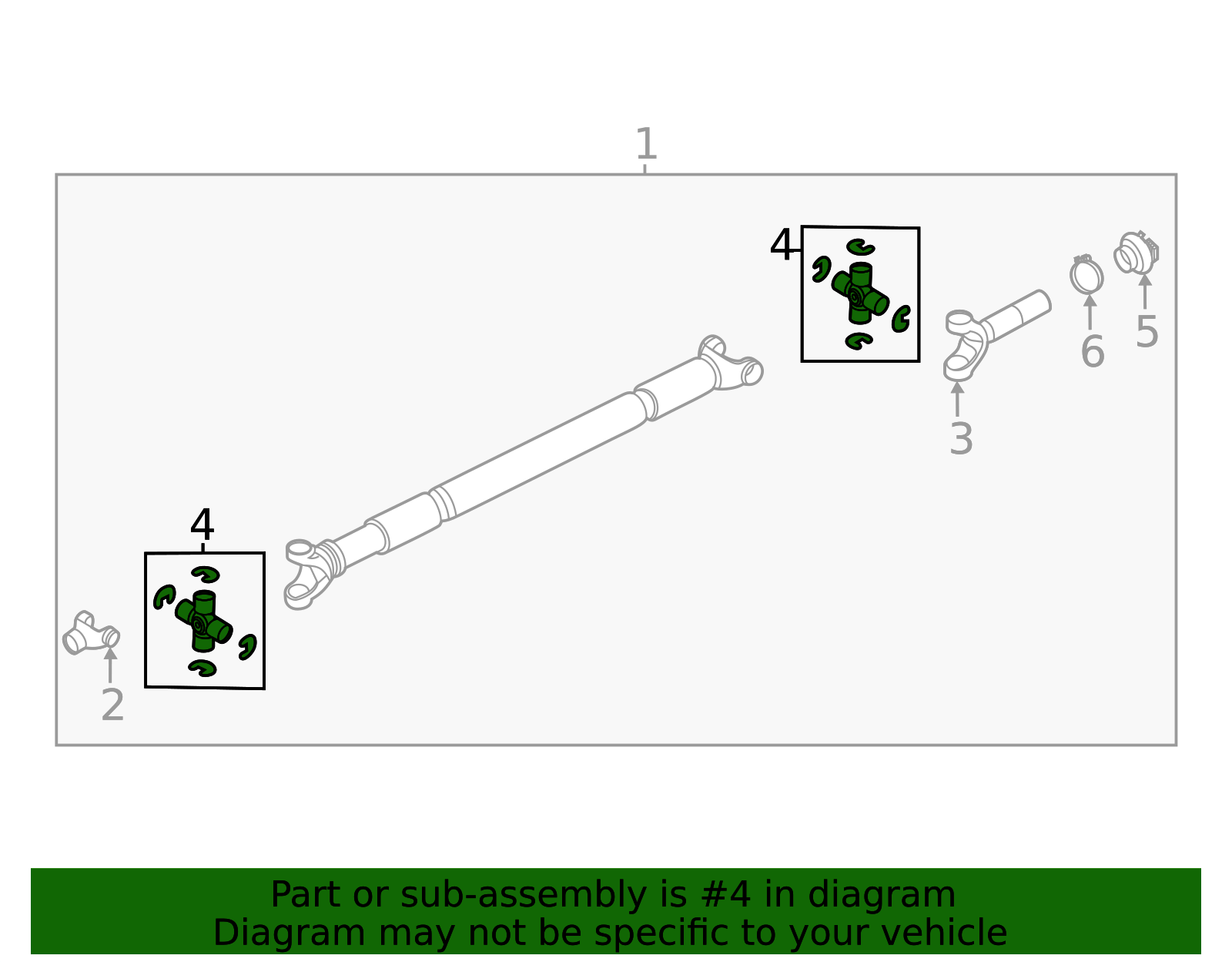 L1MZ-4635-A - U-Joint 2020-2025 Ford | Big 3 Auto Parts