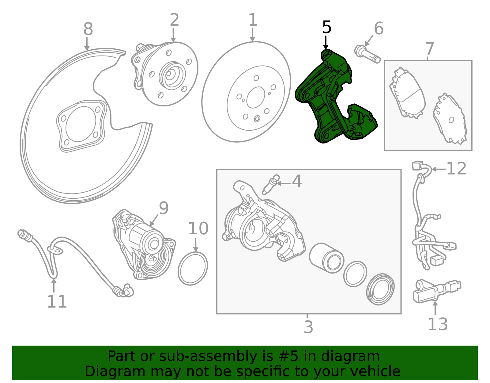 2023-2025 Toyota bZ4X Caliper Support 47821-42120 | Toyota Parts Center