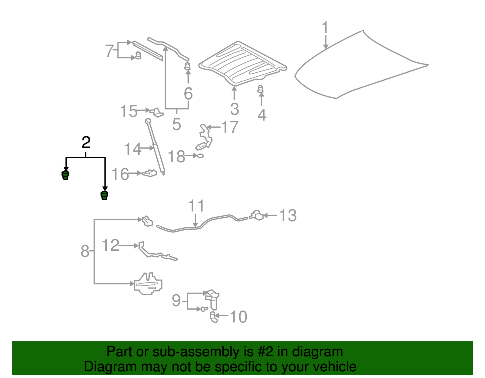 53384-50010 - Hood Cushion - 2007-2012 Lexus | My L Parts
