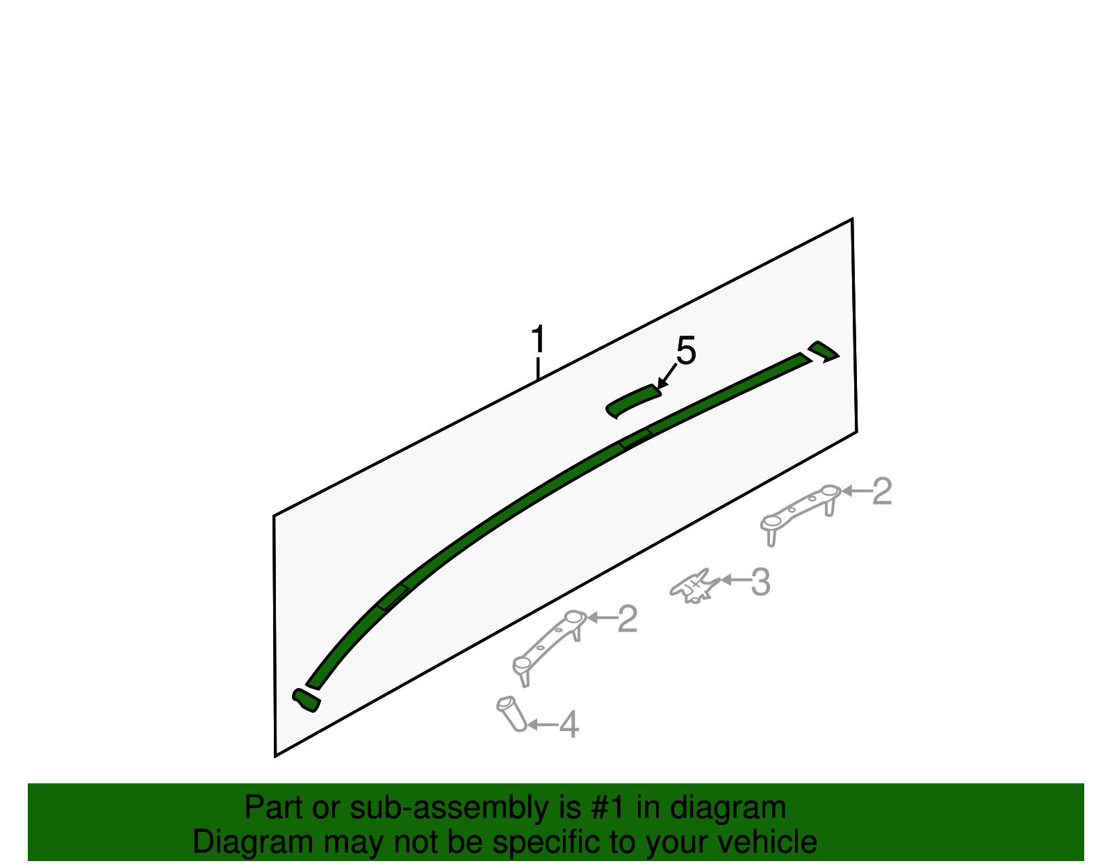2008-2014 Subaru Impreza Roof Molding 91046FG061 | Subaru Parts Store
