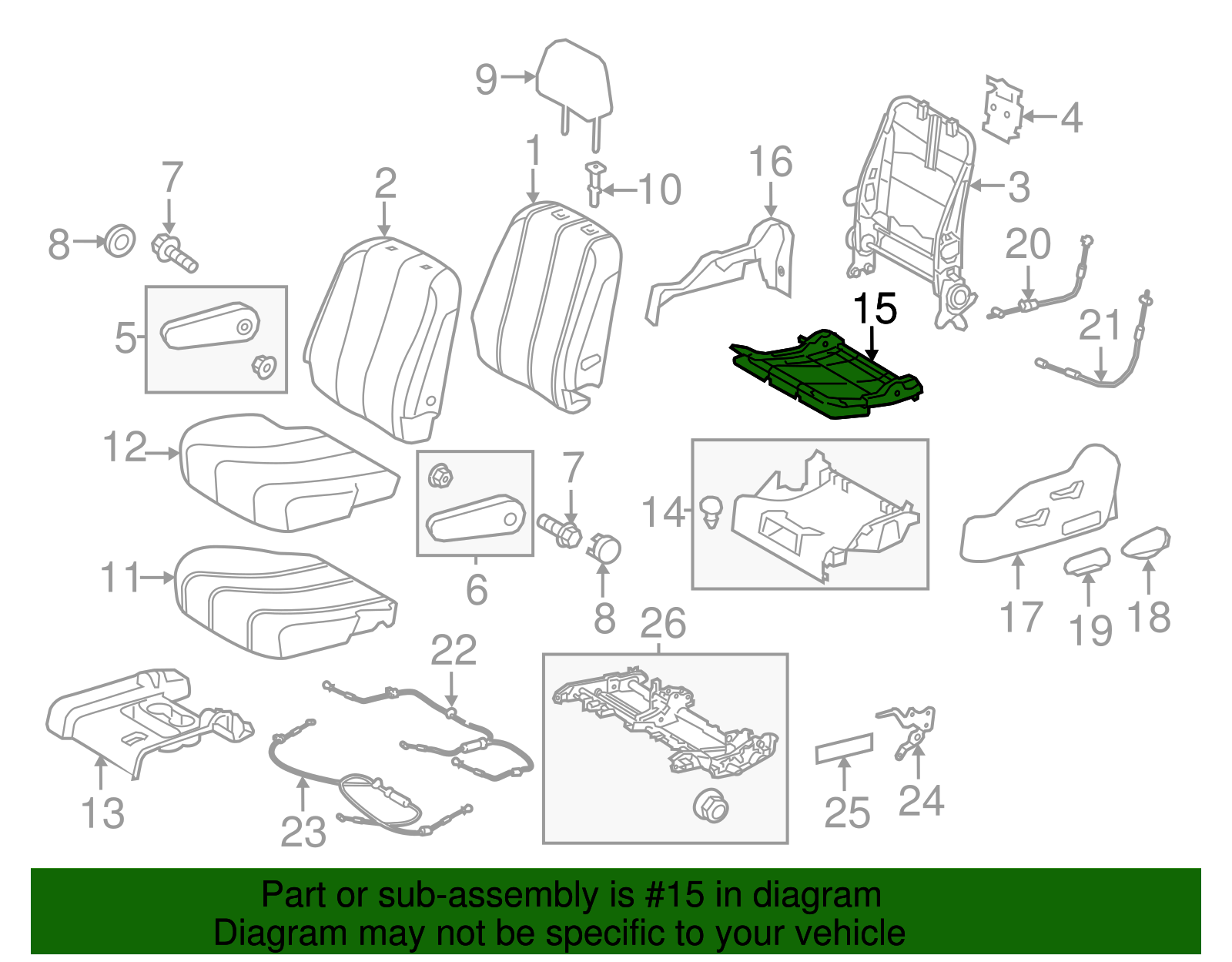 2011-2020 Toyota Sienna Cushion Frame 79102-08010 | Toyota Parts Center