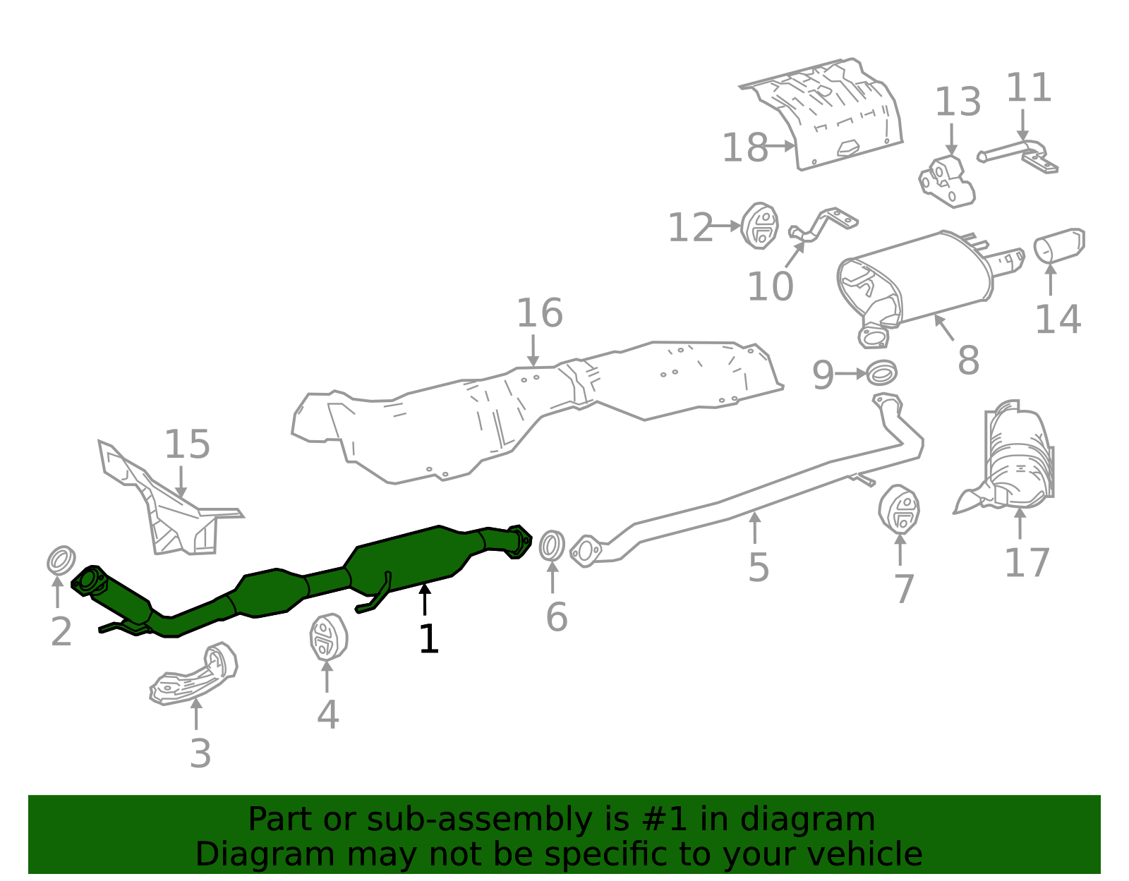 2018-2024 Toyota Converter & Pipe 17410-F0021 | Toyota Parts Center
